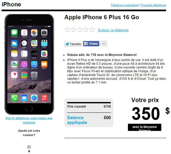 iPhone 6 et iPhone 6 Plus : comparatif des prix et des forfaits chez ...